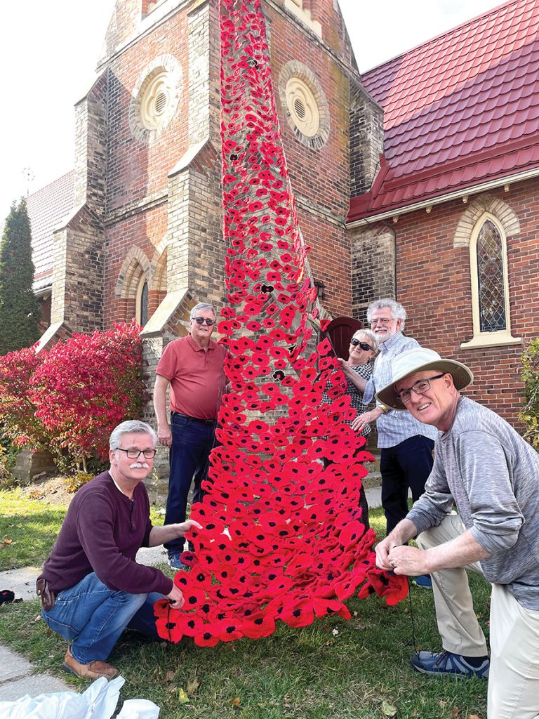 Poppy Project display blossoms at Elora's St. John Anglican Church