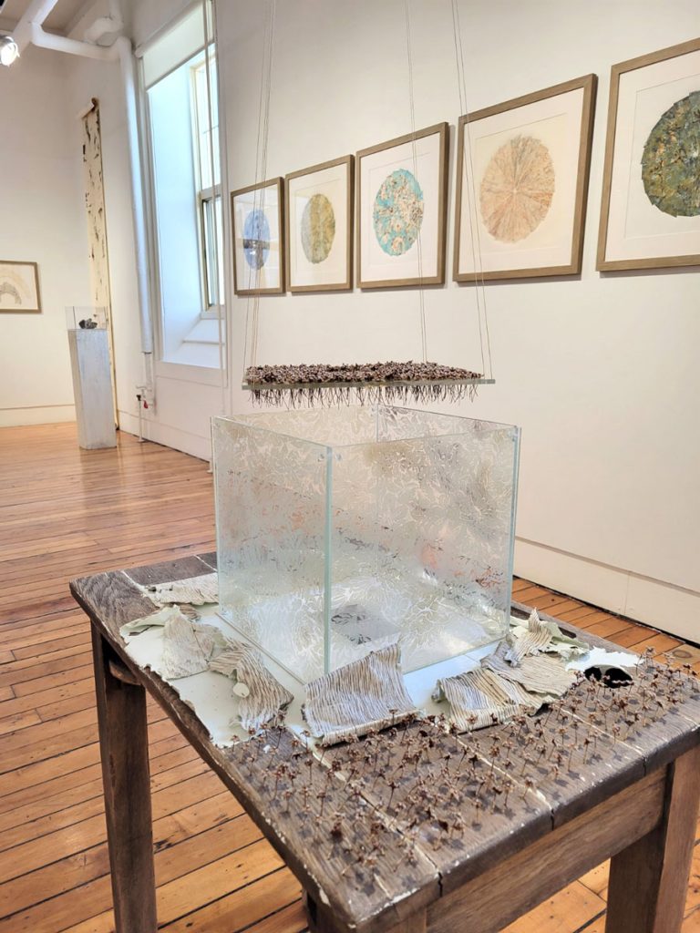 Printmaker incorporates artifacts into new exhibition