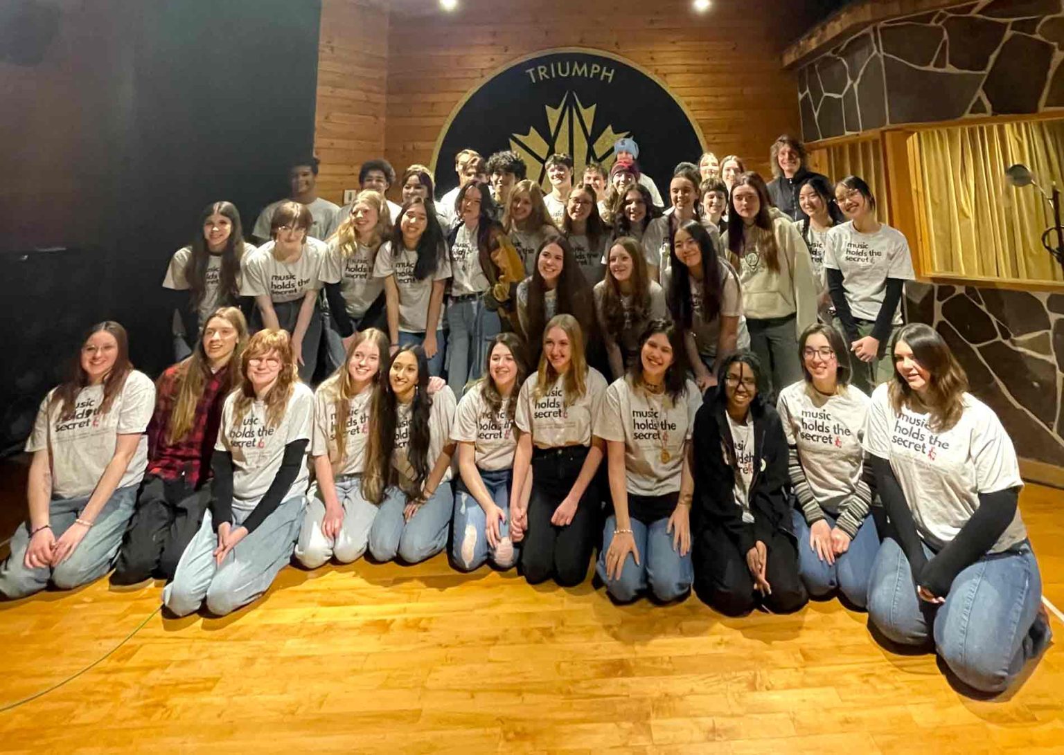 High school students record vocals at Metalworks Studio