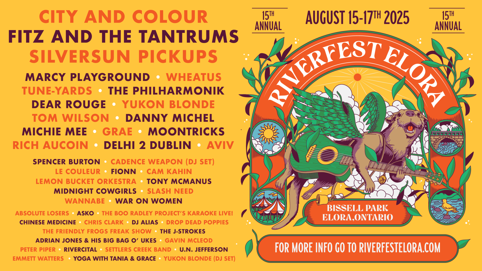 Riverfest Elora announces 2025 lineup